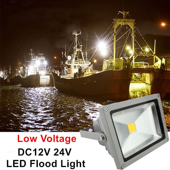 Angelila 12V 24V LED Floodlight Waterproof 10W 20W 30W 50W 100W 150W Spotlight Lamp Safety LED ...