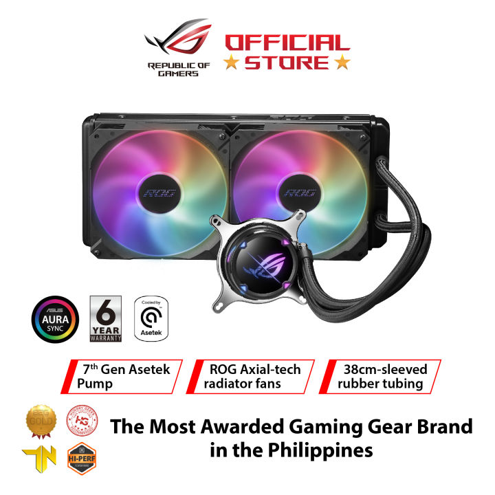ROG Strix LC II 280 ARGB all-in-one liquid CPU cooler with Aura Sync ...