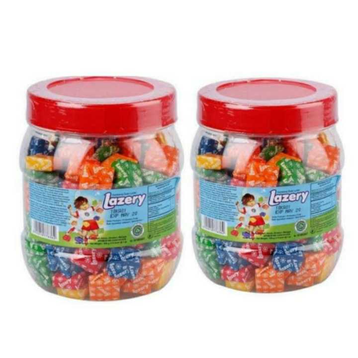 Permen Sugus Lazery Yogurt Permen lunak rasah yogurt buah 1 toples isi ...