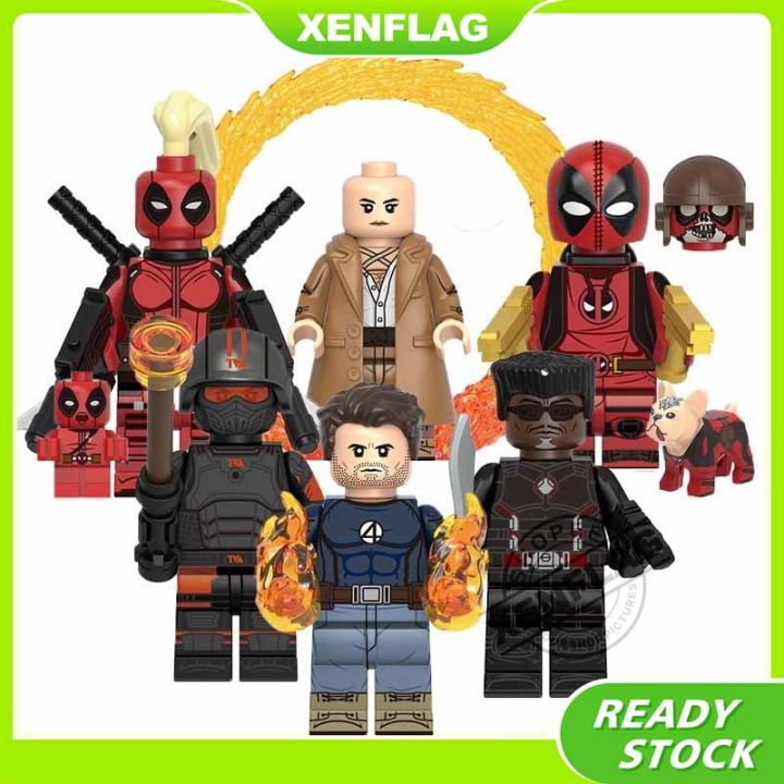 Deadpool Human Torch Blade Kidpool Minifigures Building Blocks Assembly ...