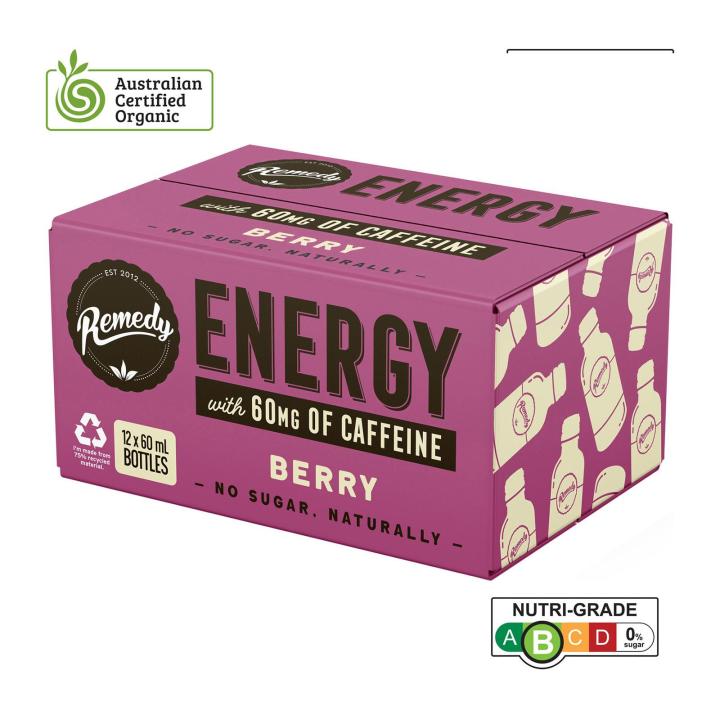 Remedy Organic Shots Energy (Berry) - 12 X 60 ML | Lazada Singapore