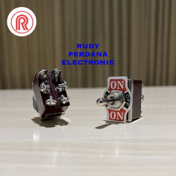 SWITCH TOGGLE SAKLAR TOGLE 6 PIN (ON) OFF (ON) 10A 250V 15A 125V SPRING ...