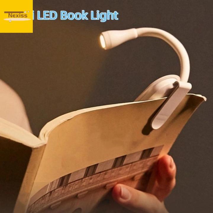 NEXISS คลิปปรับได้ ไฟหนังสือ LED ขนาดเล็ก เปลือก ABS 3 สี ไฟกลางคืน ...