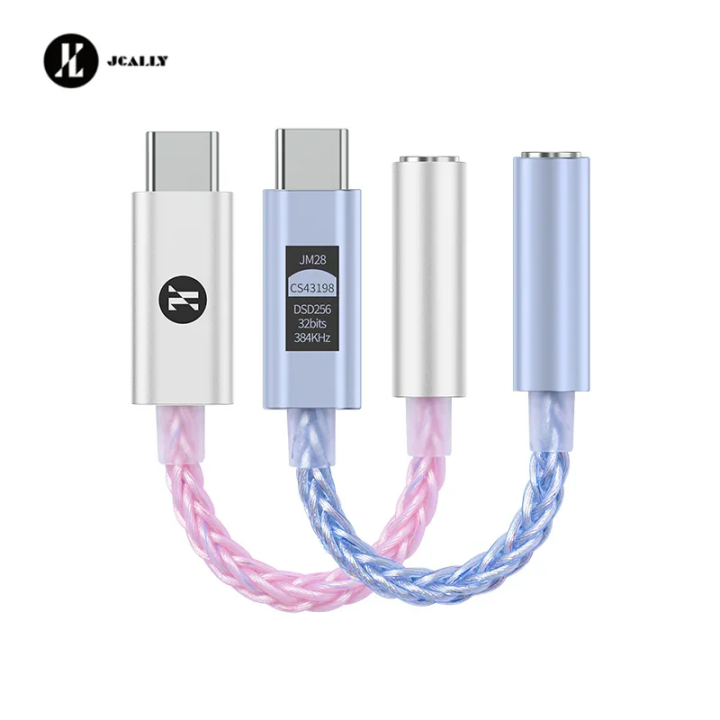 JCALLY JM28 Cirrus Logic CS43198 Chip Portable DAC Decoder Type-C To 3. ...