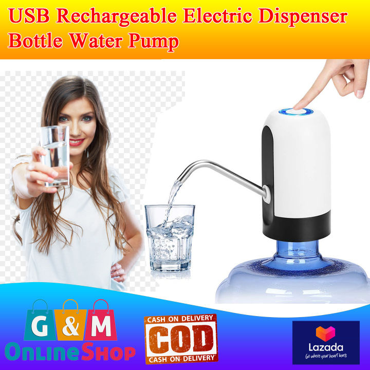 USB Rechargeable Electric Dispenser Bottle Water Pump Automatic ...