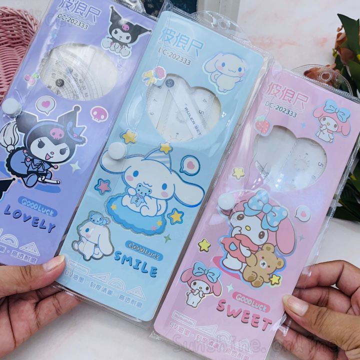 4in1 Sanrio Design Multifunctional Drawing Ruler Set with pouch for ...