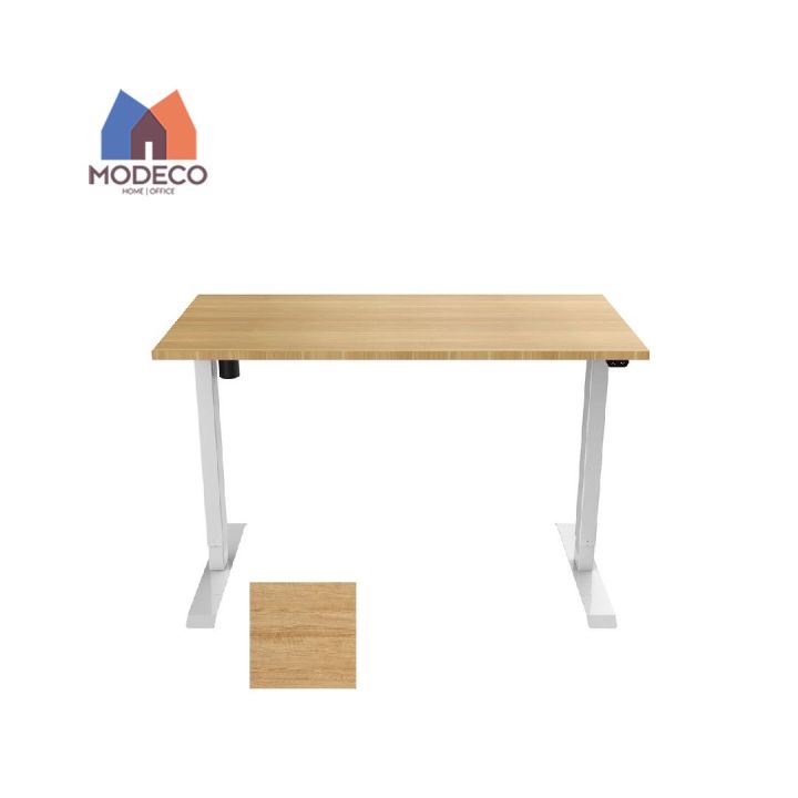 MODECO iWorx - Electric Lifting Standing Office Furniture Desk (Oak Top ...