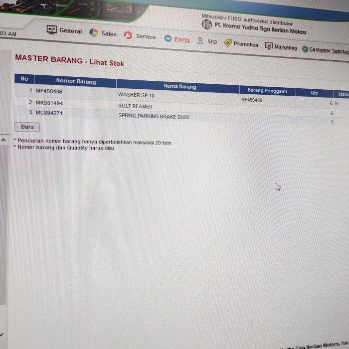 MF450406 MK501494 MC894271 WASHER BOLT CANTER SPRING ORIGINAL KTB | Lazada Indonesia