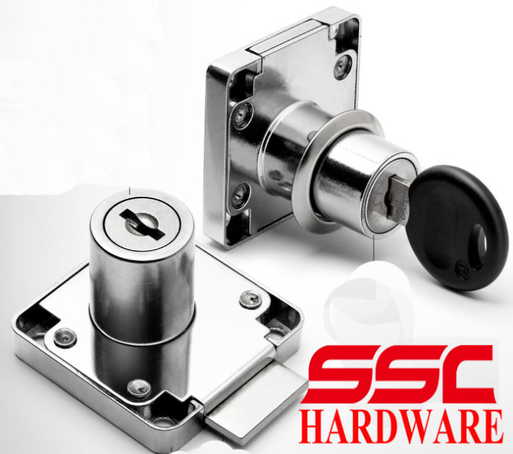 Stainless Steel Drawer Lock w/2 Keys Locker Furniture Hardware Door Cabinet Office Desk Letter ...