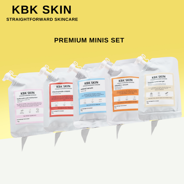 MINI KBK SKIN PREMIUM SET (RETINOL, NIACINAMIDE, VITAMIN C SERUM ...