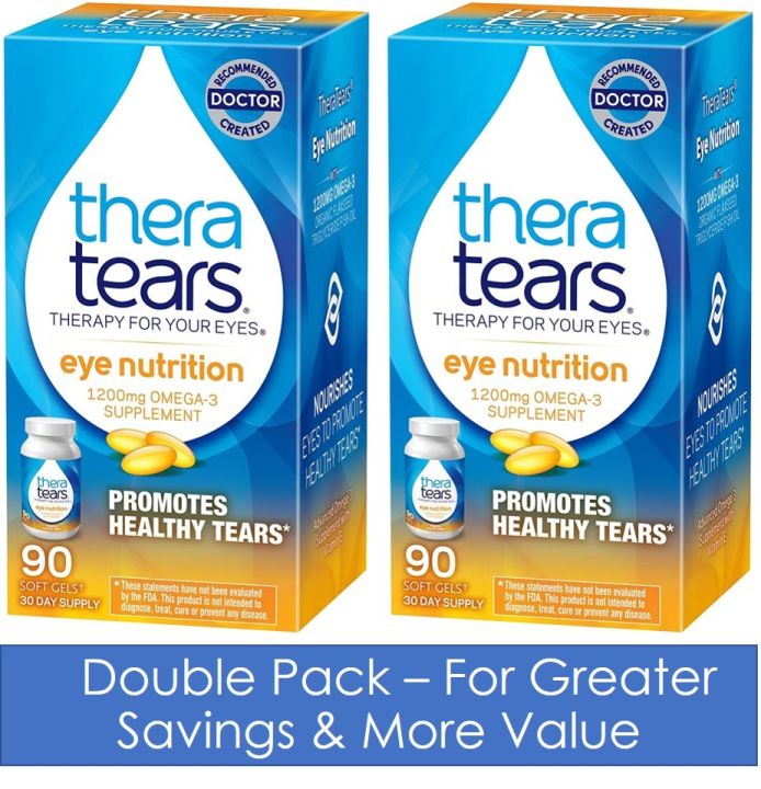 (Expiry: Dec 2025) Thera Tears Nutrition Double Pack 1200mg Omega 3 ...