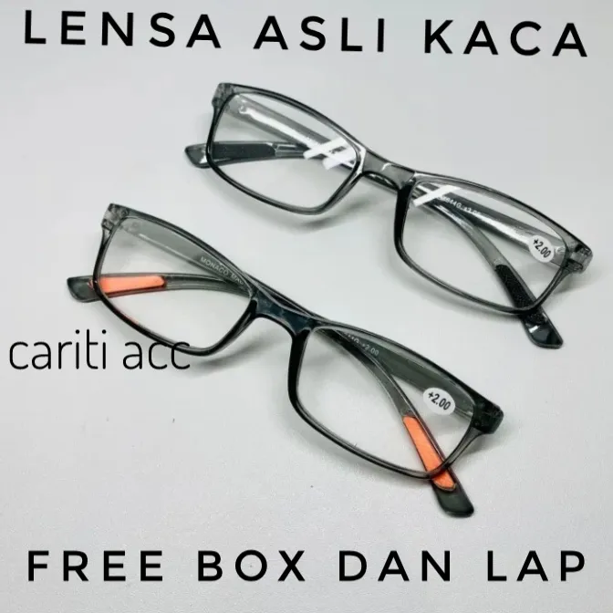 KACAMATA PLUS RABUN DEKAT PRIA DAN WANITA LENSA ASLI KACA / KACAMATA ...