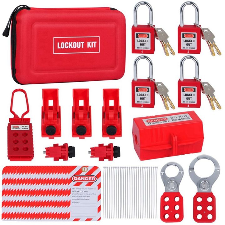 (OZDA) Locking Tag Kit Hasps Big Easy Lockout Kit Lockout Tagout Kit ...