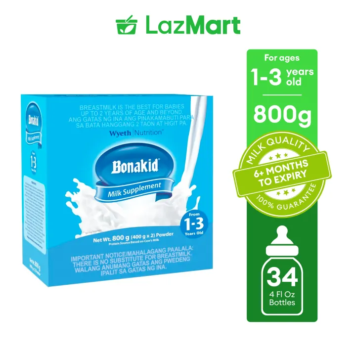 Wyeth® BONAKID® Stage 3 Powdered Milk Drink for 1-3 years old, Sachet ...