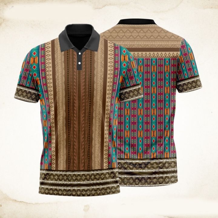 Men's Philippine Ethnic Tribal Modern Barong Polo Shirt Full ...