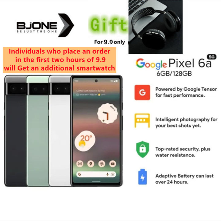Google Pixel 6A Original Cellphone 6GB+128GB 5G LTE Nano Sim + eSIM ...