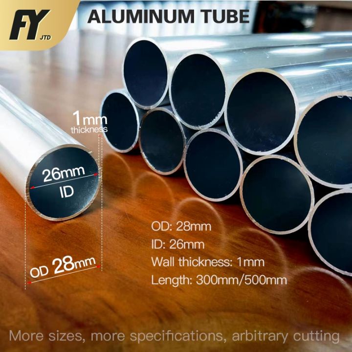 FUYI Aluminum tube OD 28mm ID 26mm alloy tube 28mm outer diameter 26mm ...