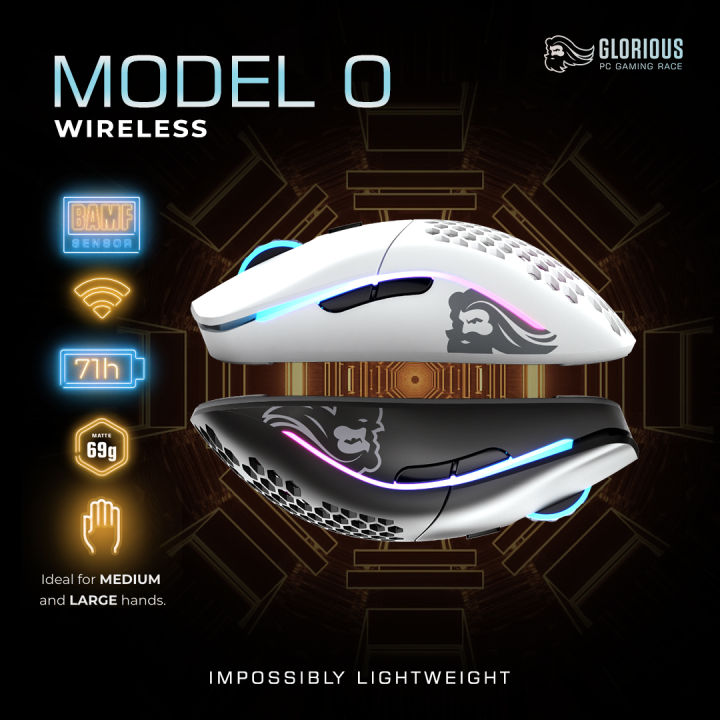 Glorious Model O / Model O Minus / Model D / Model D Minus Wireless Gaming Mouse [Matte Black ...