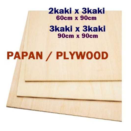 PAPAN PLYWOOD SAIZ 2FT X 3FT / 3FT X 3FT | Lazada