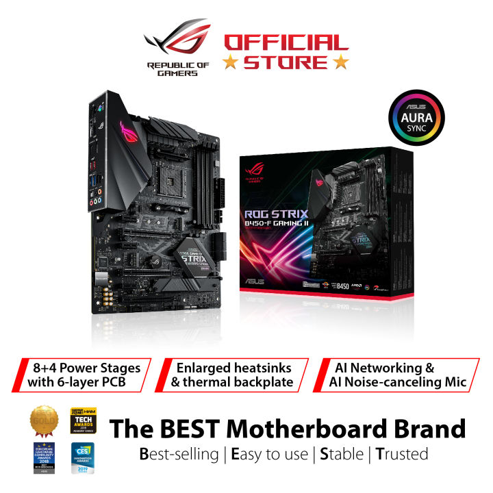 ASUS ROG Strix B450-F Gaming II AMD B450 Ryzen AM4 ATX motherboard ...
