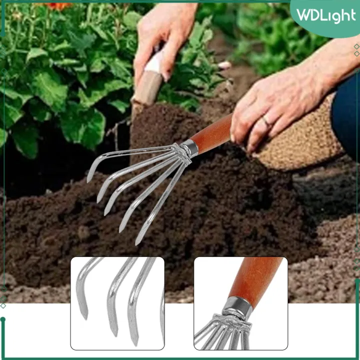 WDLight Hand Rake Hand Cultivator Cultivating Digging Portable Small ...
