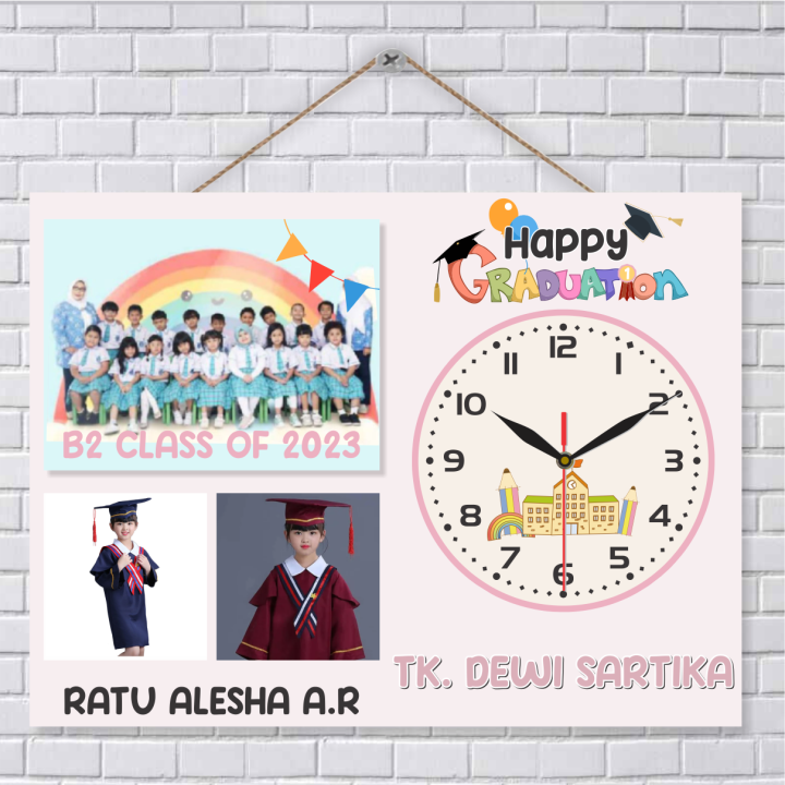 Jam Dinding Wisuda Anak TK SD Poster Pigura Graduation | Lazada Indonesia