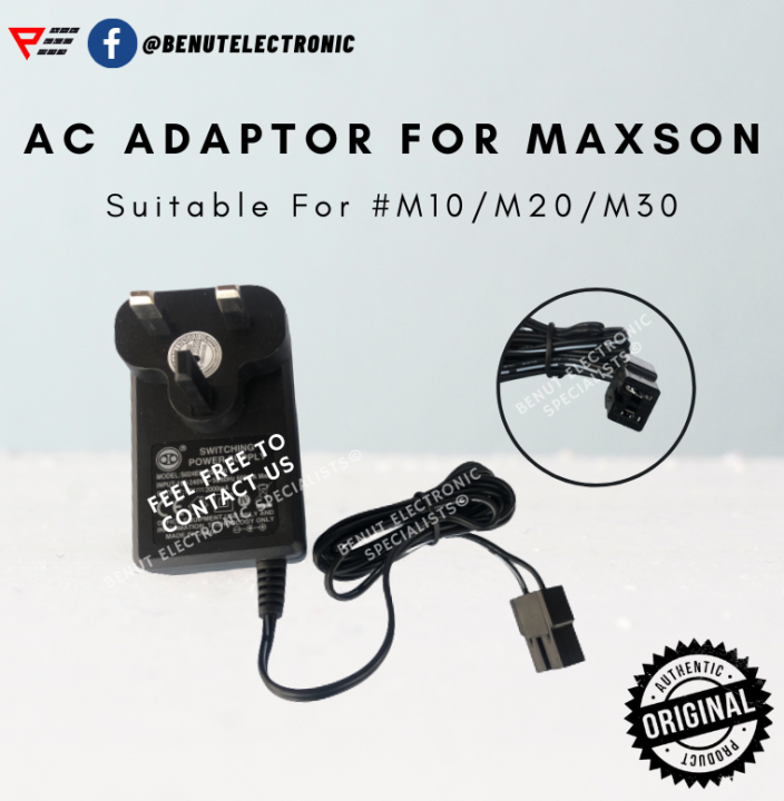 AC ADAPTOR FOR MAXSON ENERGIZER (#M10/M20/M30) (Electric Fence/ Farm Fencing/ Pagar Elektrik ...