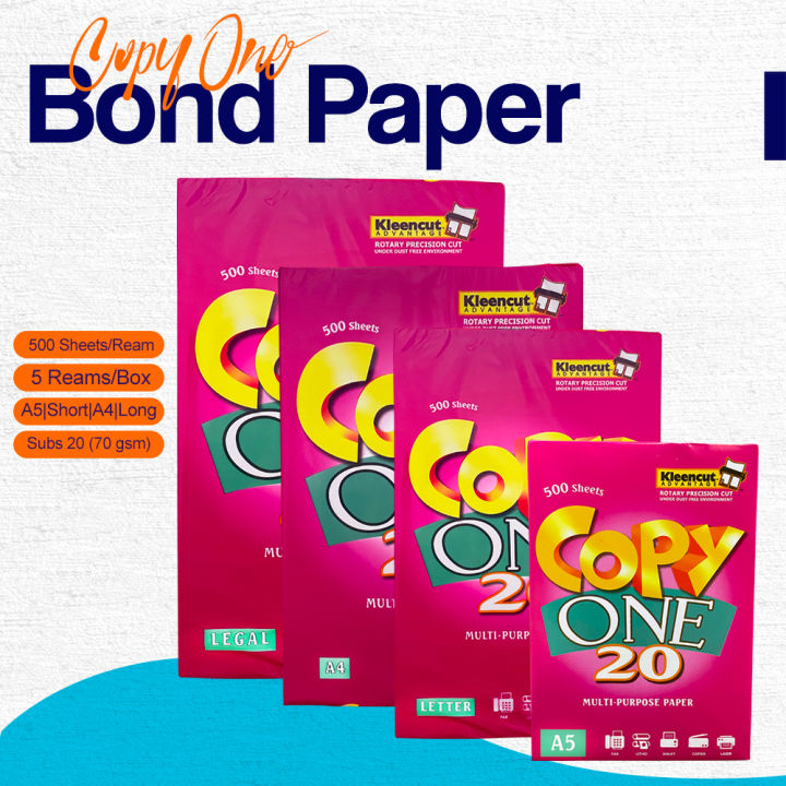 COPY ONE BOND PAPER A4|SHORT|LONG by VSPH | Lazada PH
