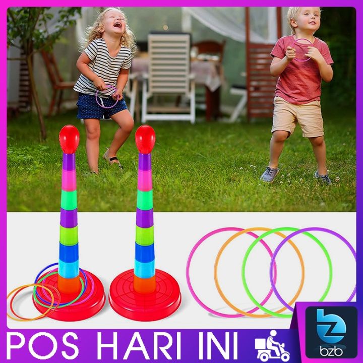 SKILL DEVELOP 💥 Plastic Sport Ring Toss Game Set Kids Children Indoor ...