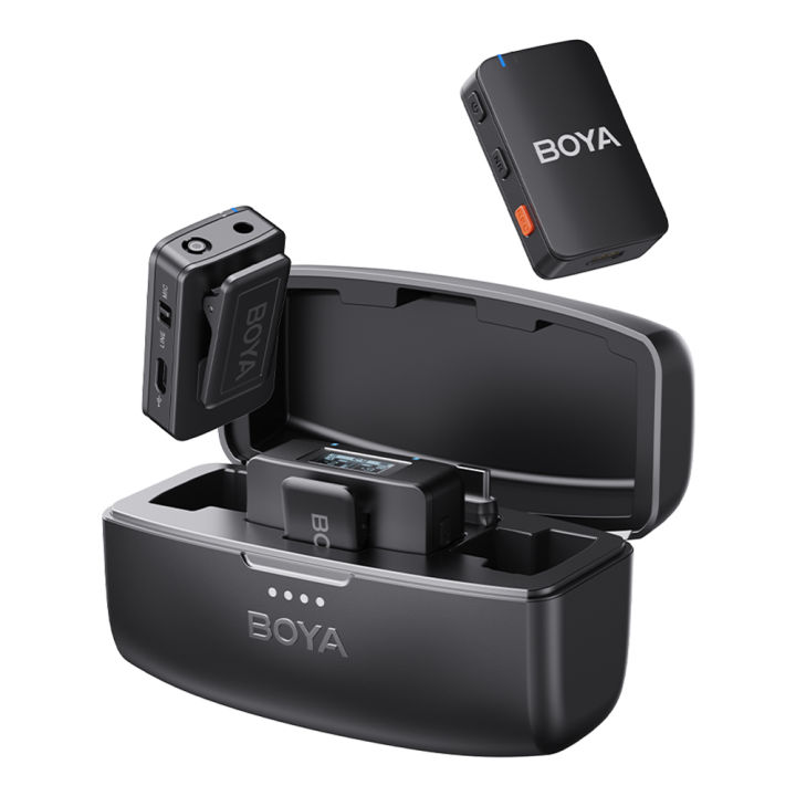 BOYA BOYAMIC All-in-One 2.4G Microphone System Clip-on Mic 300M ...