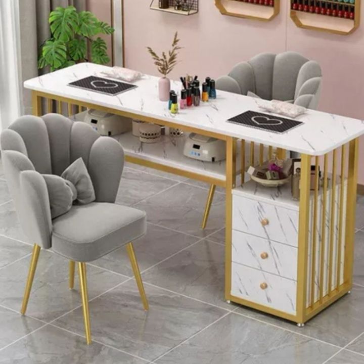 Manicure Table Nail Desk Workstation Stylist Equipment Makeup Table ...