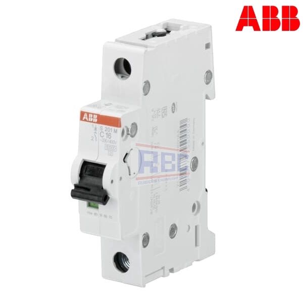 ( Promotion+++) คุ้มที่สุด ABB S201M-C16 เซอร์กิตเบรกเกอร์ MCB 16Amp ,1Pole,10KA ราคาดี เบรก เก ...