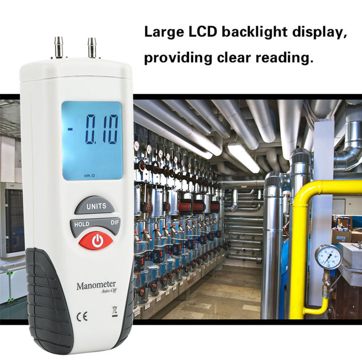 Manometer Handheld Digital Manometer Differential Gauge Air Pressure ...