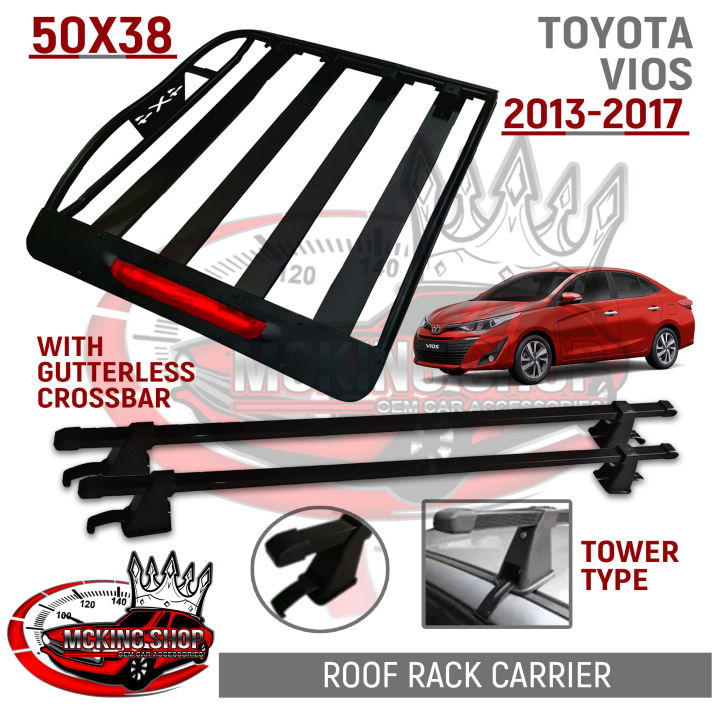 Toyota Vios 2013-2017 4x4 Aluminum Roof Rack with Red Reflector 50x38 ...