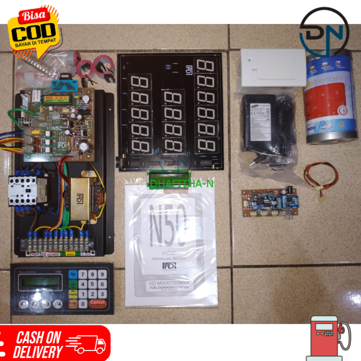 CPU POM MINI HDM N50 Segmen 7 Display SET Lengkap + Plat Relay Trafo ...