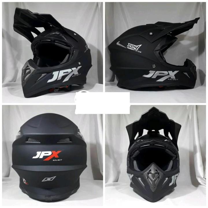 Helm Cross Jpx Full Face Street Fighter Standar SNI Trail Motocross ...
