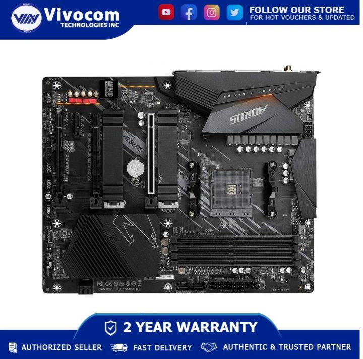 Gigabyte B550 Aorus Elite AX V2 DDR4 AMD B550 Chipset ATX Motherboard ...