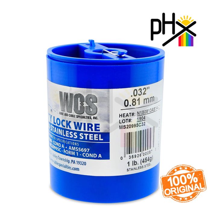 WCS Safety Lock Wire - Tempered 302/304 Stainless Steel - 0.032" (0 ...