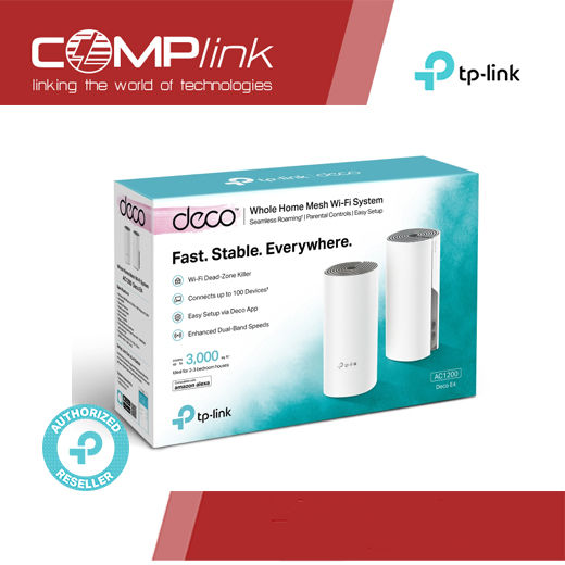 TP-LINK Deco E4(2-Pack) AC1200 Whole Home Mesh Wi-Fi System | Lazada PH