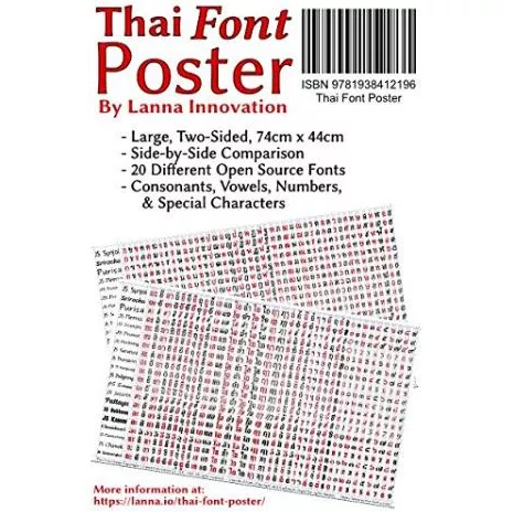 Thai Font Poster - Learn Thai | Lazada.co.th