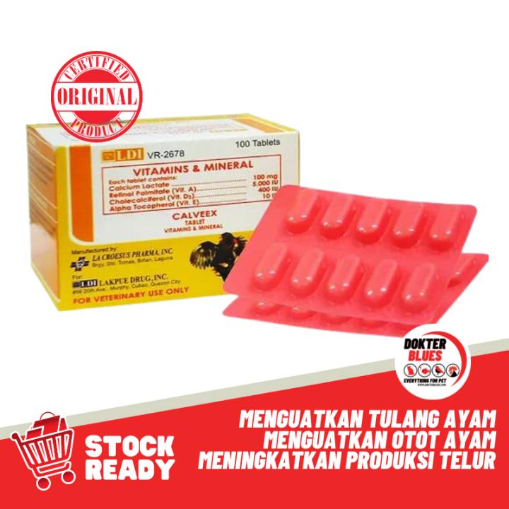 Vitamin Ayam CALVEEX LDI (1 strip) Obat Multivitamin Suplemen Ayam ...