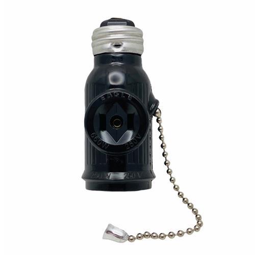 VKS Pull Chain Light Bulb Socket with 2 Flat Pin Outlets | Lazada PH