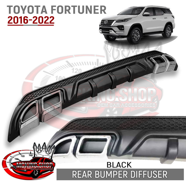 Toyota Fortuner 2016-2022 Rear Bumper Diffuser (Matte Black) | Lazada PH