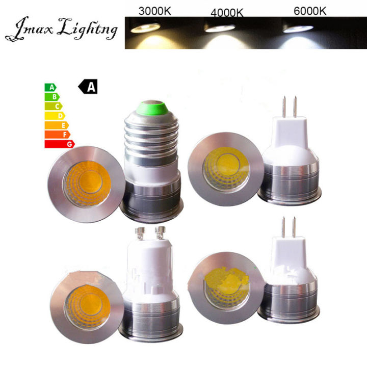 Jmax 3W LED Light Bulb MR11 12V 35mm Mini Spotlight Bulb GU5.3 GU10 E27 ...