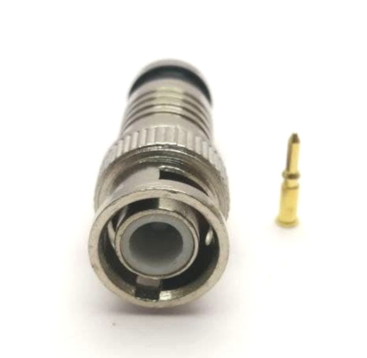 2 pcs Connector for CCTV Cameras Cable Pair BNC Compression RG6 Coax ...