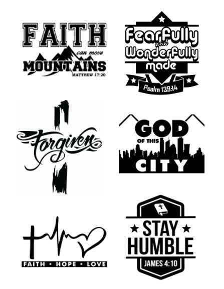 6pcs Bible Verse Transparent Vinyl Waterproof Stickers (batch 2 ...