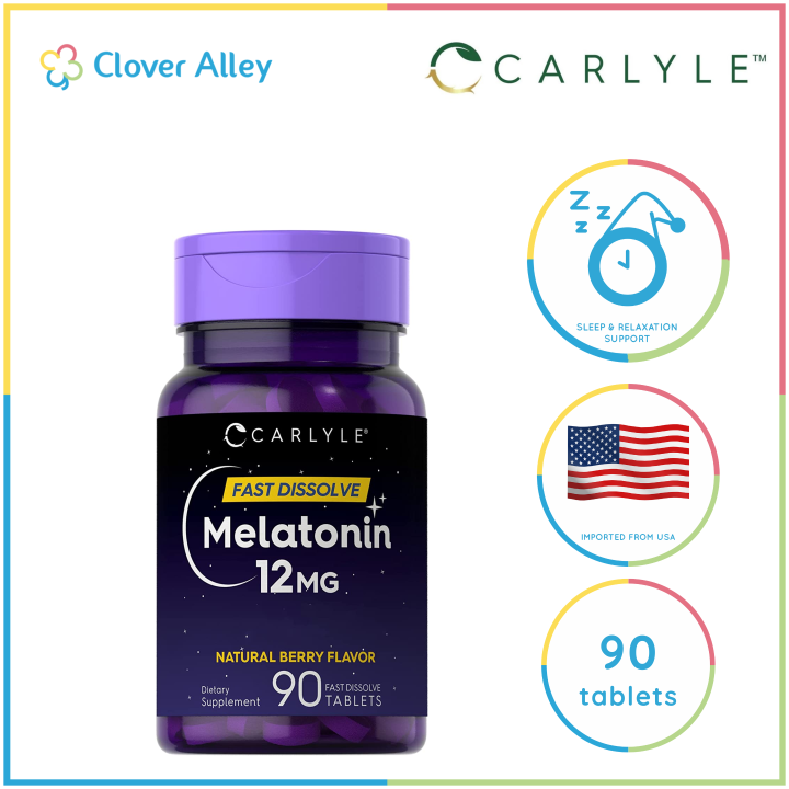 Carlyle Melatonin 12mg Fast Dissolve 90 Tablets(03/2024 expiry) | Lazada PH
