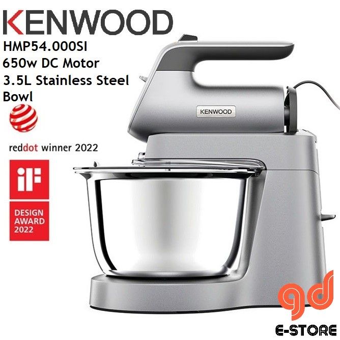 Kenwood Chefette 3.5L 650w DC Motor Stand Mixer Hand Mixer HMP54000SI ...