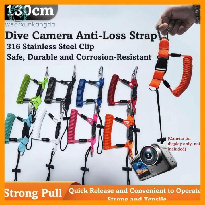WEARXUNKANGDA With Stainless Steel Clip Diving Camera Lanyard ...