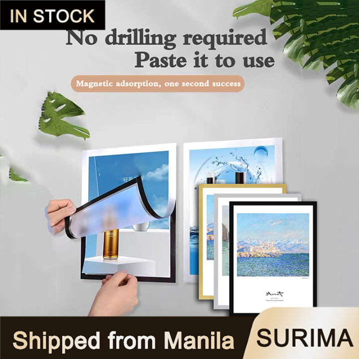 A3 A4 Wall Magnetic Photo Frame Multi-functional Photo frame Wall ...